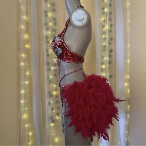 LV Showgirls | Dresses | Red Showgirl Burlesque Costume | Poshmark